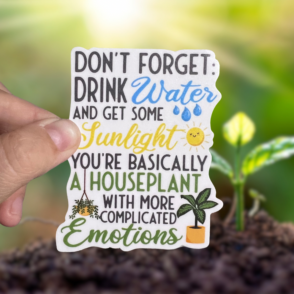 Drink water plant sticker – Little Traveling Llama