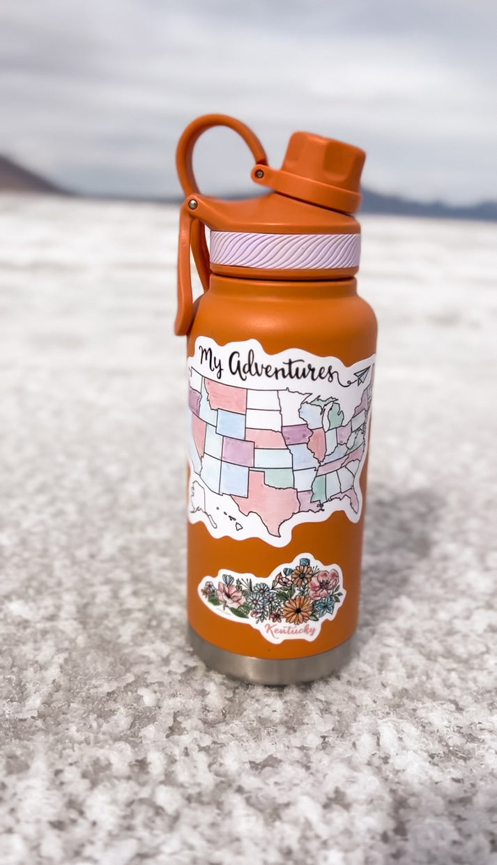 USA Travel Tracker Sticker – Little Traveling Llama
